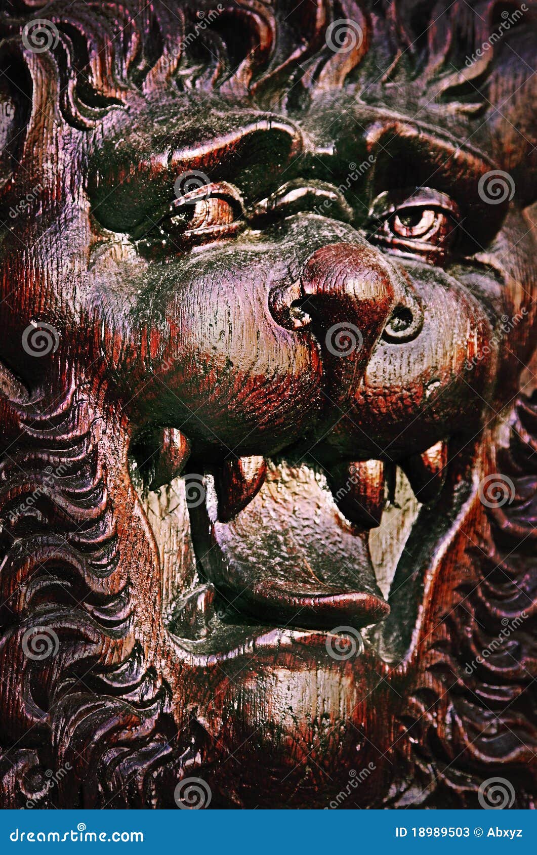 The Lion - Medieval Wood Carving Stock Image - Image of carving ...