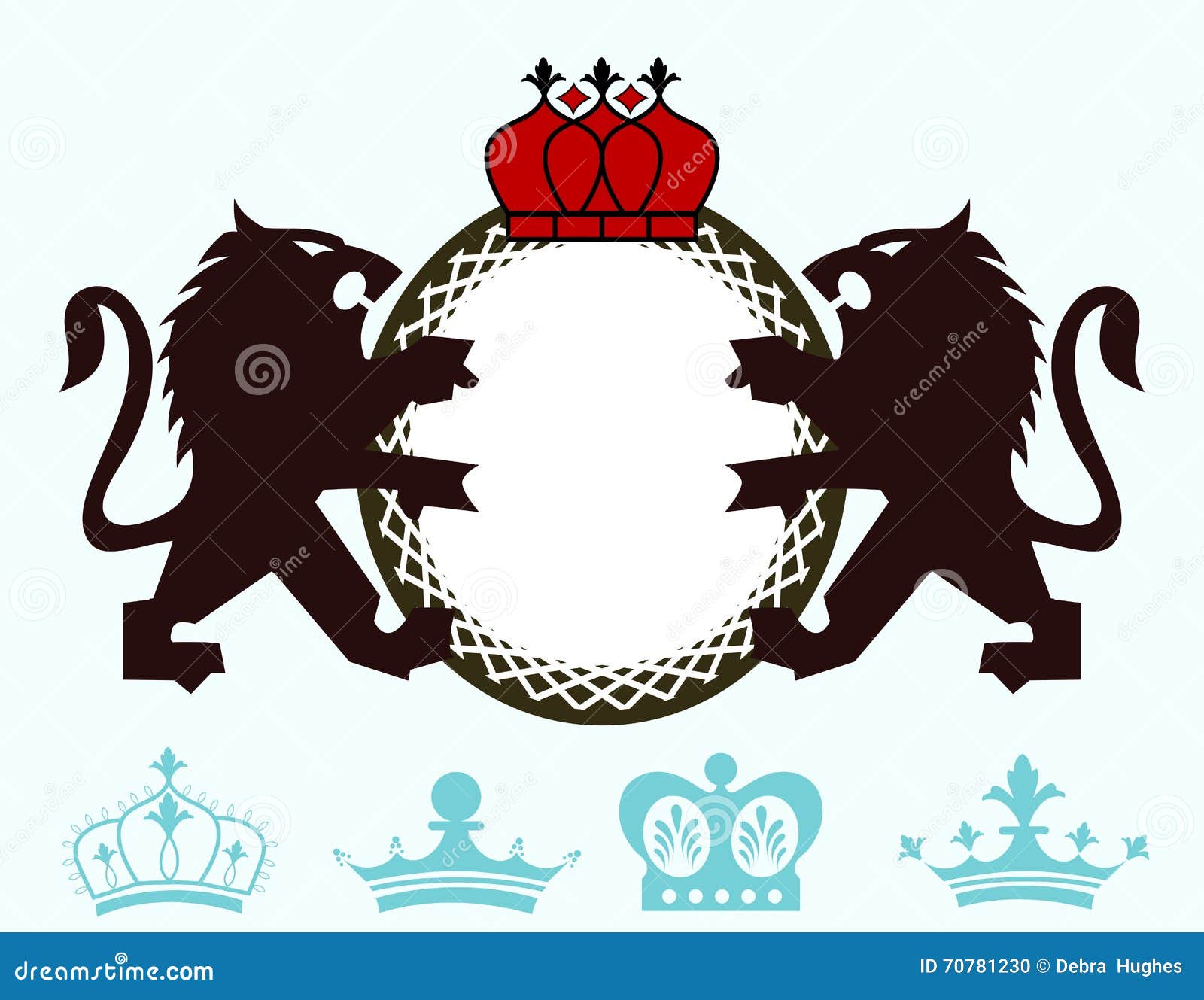 Lion Monogram crest stock vector. Illustration of graphic - 70781230