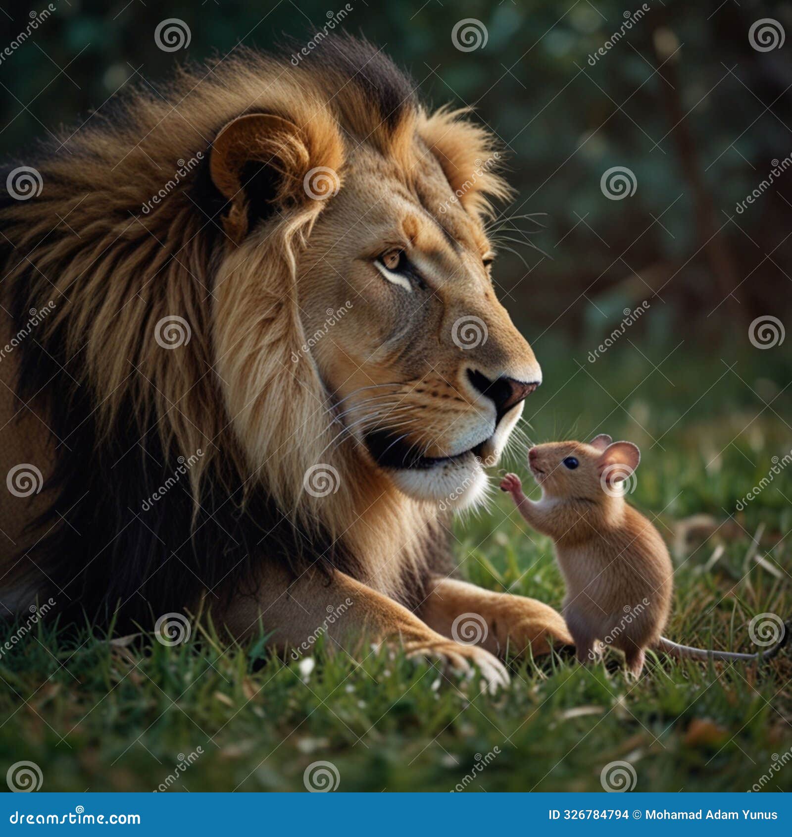The Lion And The Mouse Stock Photography | CartoonDealer.com #326784794