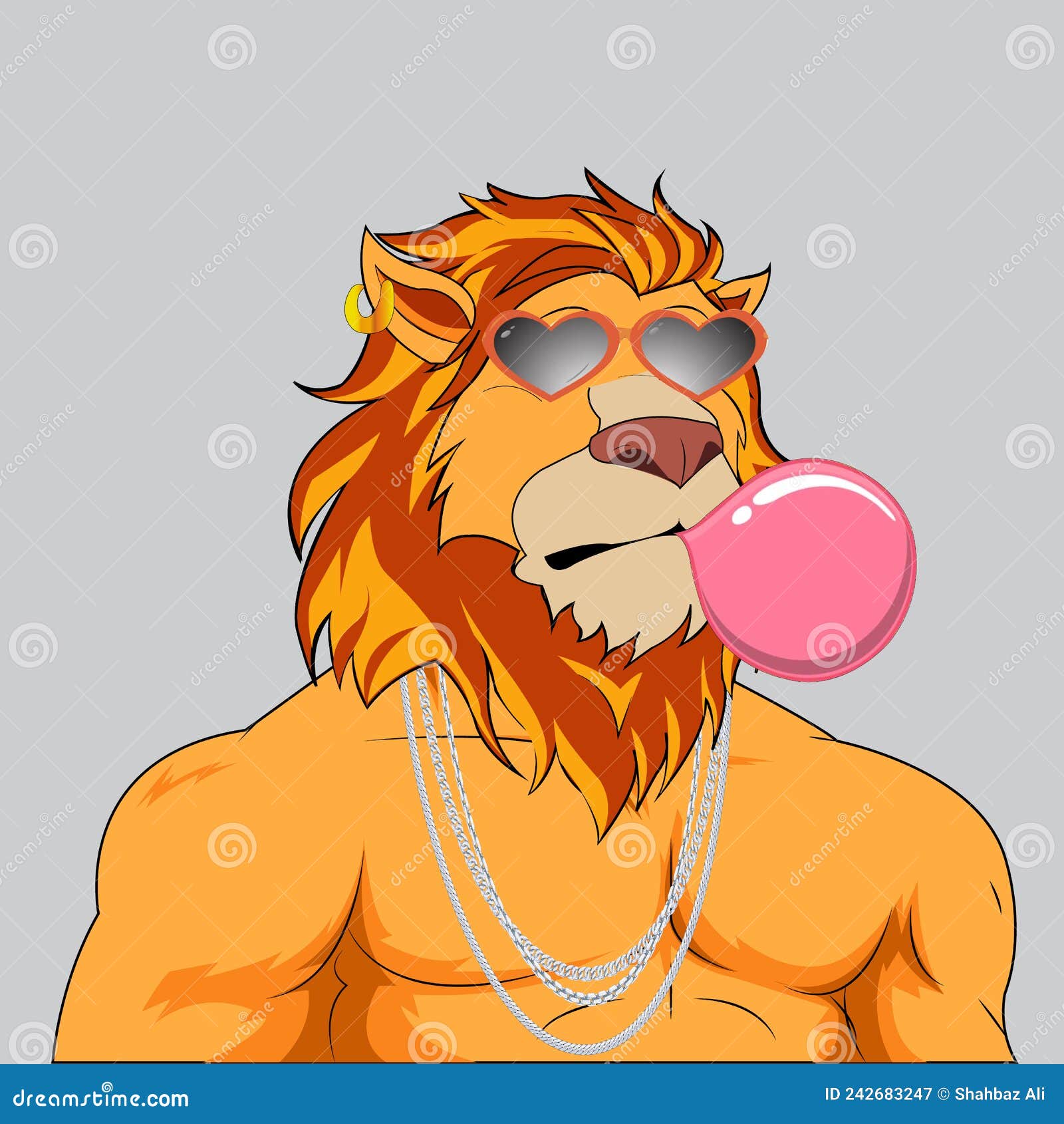 Lion Nft Art in Premium Vector Illustrator Stock Vector - Illustration ...