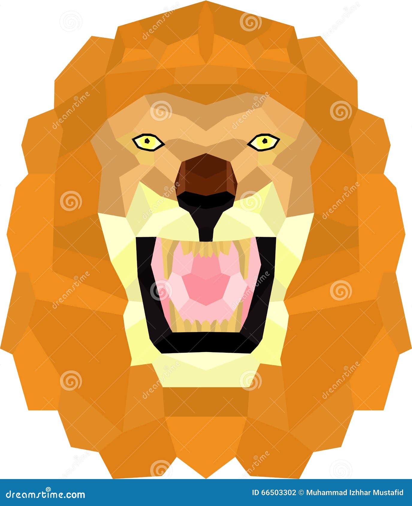 Lion stock vector. Illustration of animal, background - 66503302
