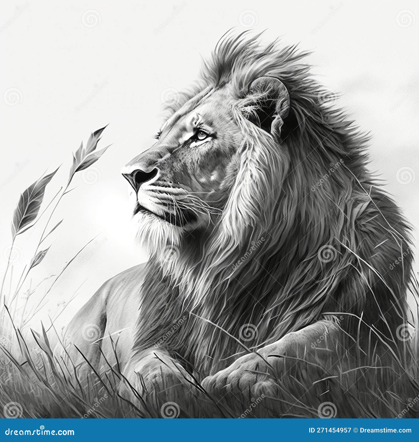 Lion Pencil Sketch, Generative Ai Stock Illustration - Illustration of ... Lion Pencil Sketch, Generative Ai Stock Illustration - Illustration of ...
