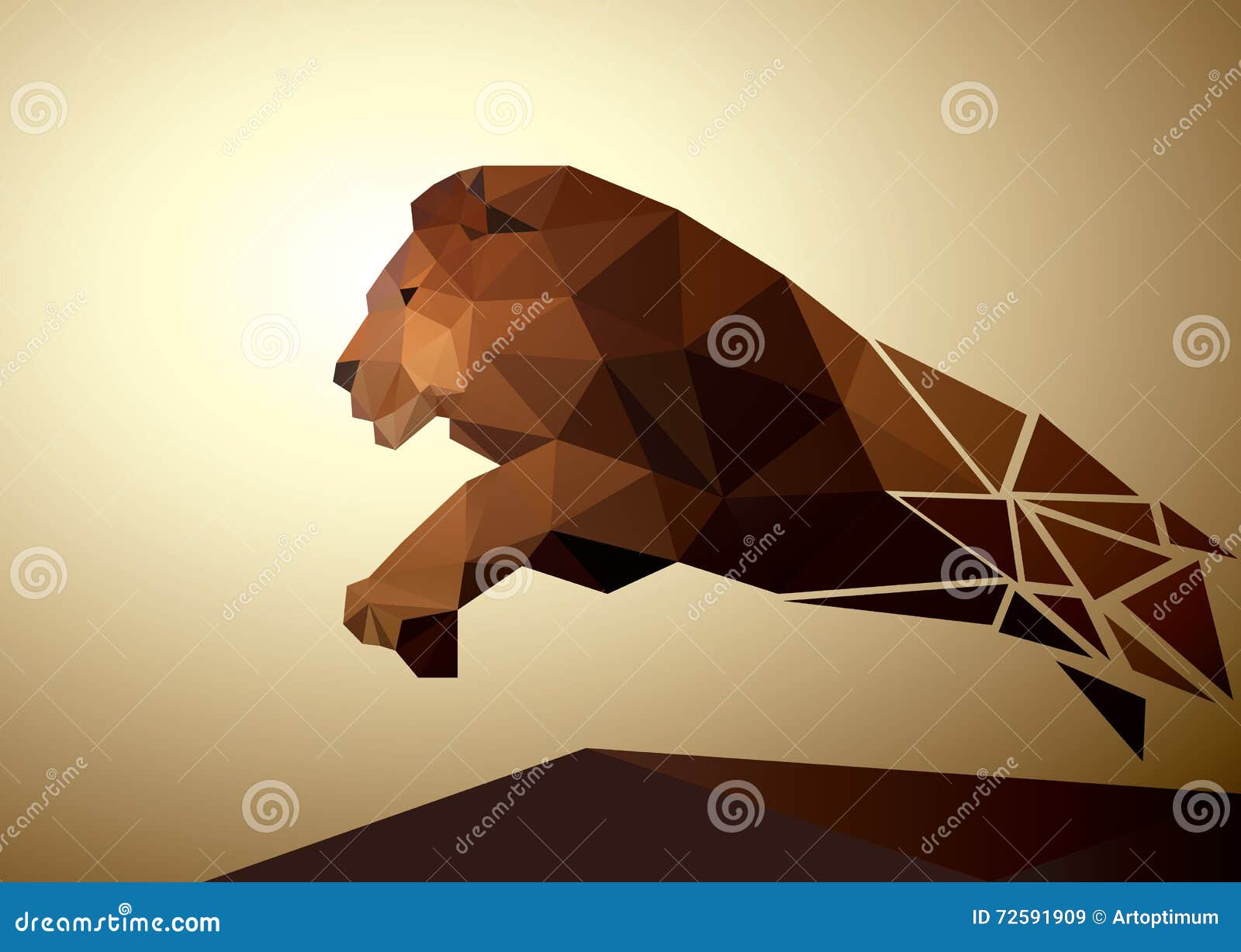 Lion Polygonal Geometric, Pattern Design Stock Vector - Illustration of ...