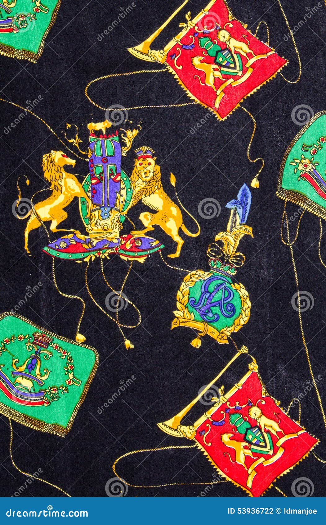 Lion print fabric stock photo. Image of family, decorative - 53936722