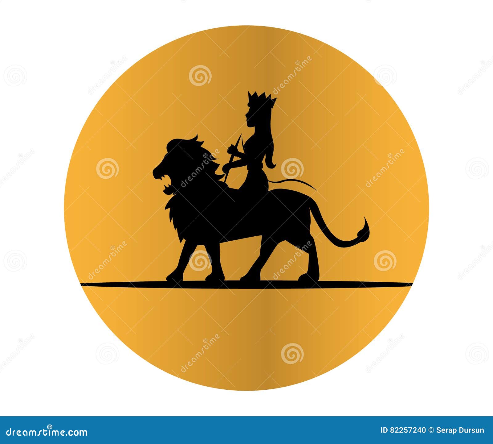 Lion and Queen stock vector. Illustration of creative - 82257240