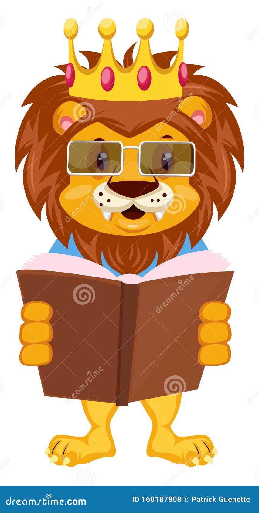 Lion Reading Book, Illustration, Vector Stock Vector - Illustration of ...