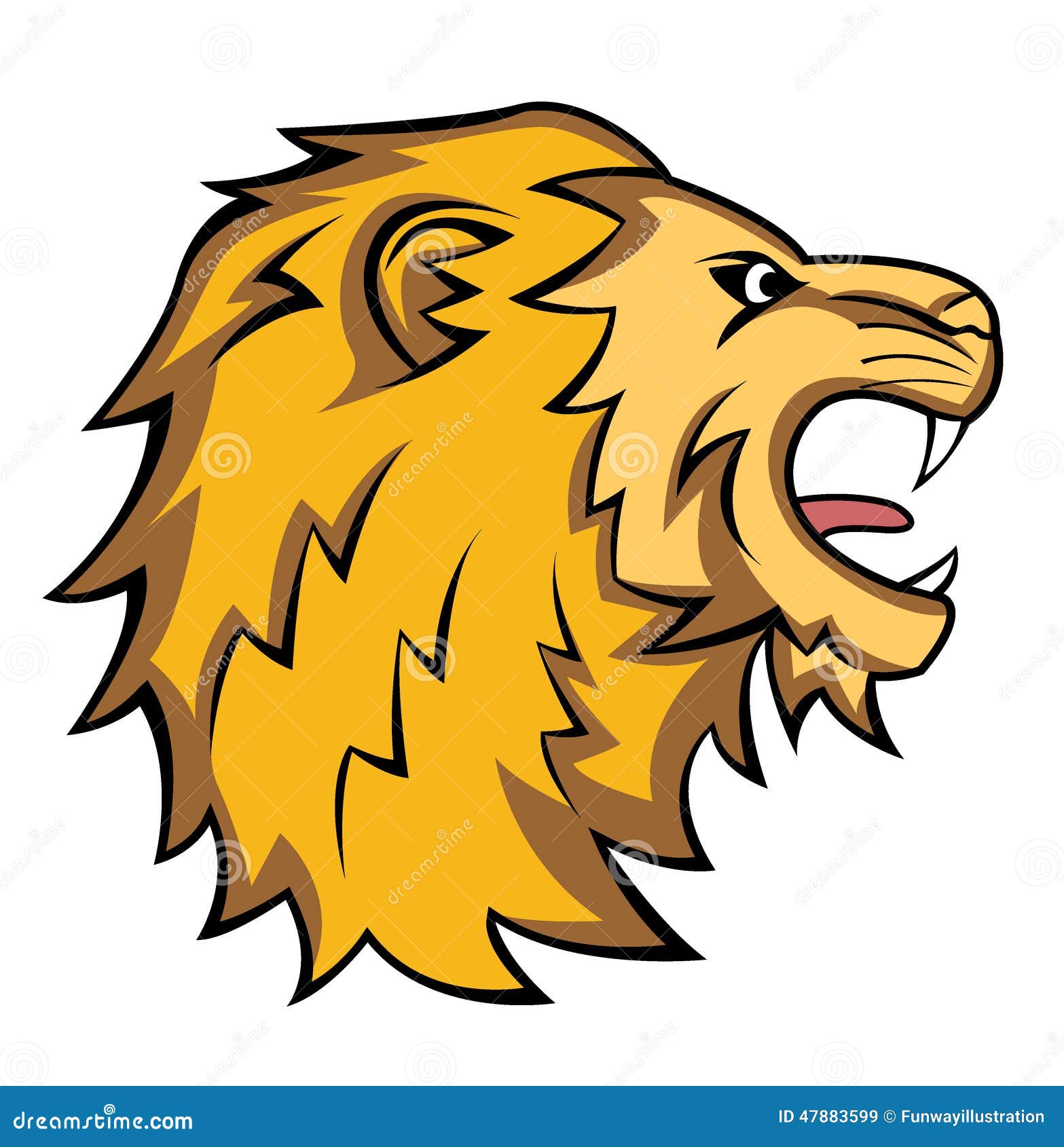 Lion roar stock vector. Illustration of design, safari - 47883599