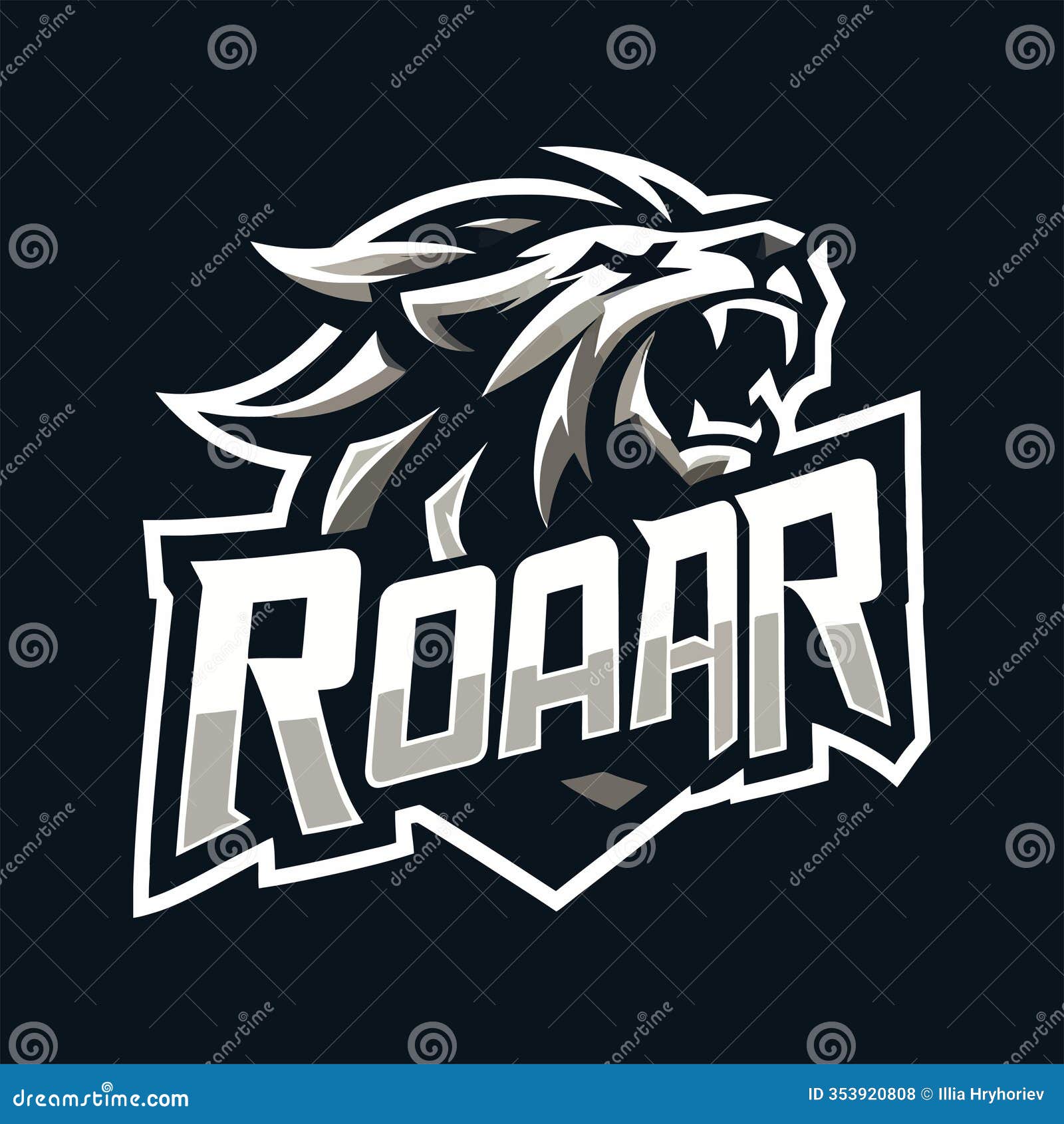 Aggressive Cat Logo - Modern, Stylized, Vector Design Royalty-Free ...