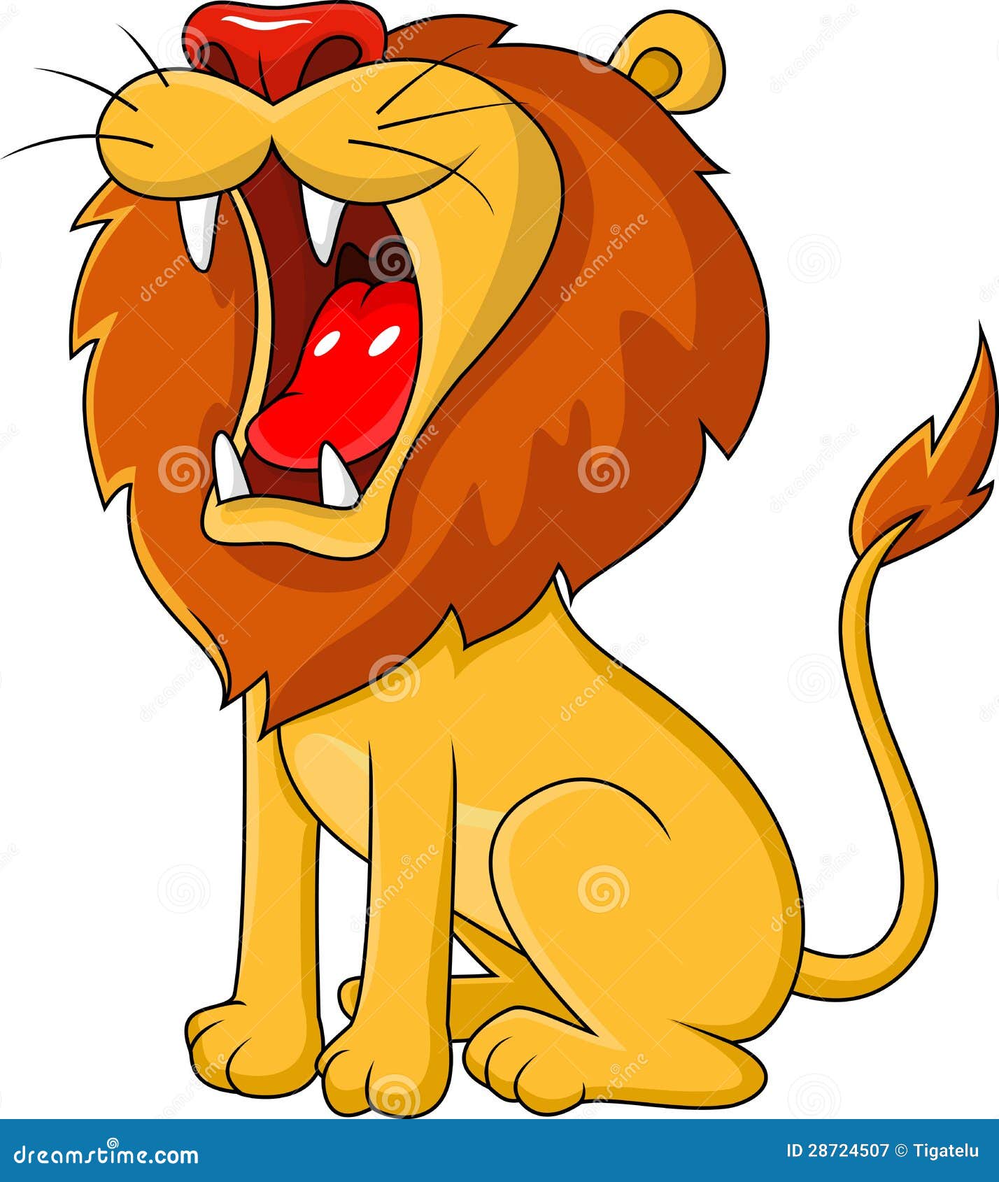Lion Roaring On The Mountain Hill Logo Design Vector Illustration ...