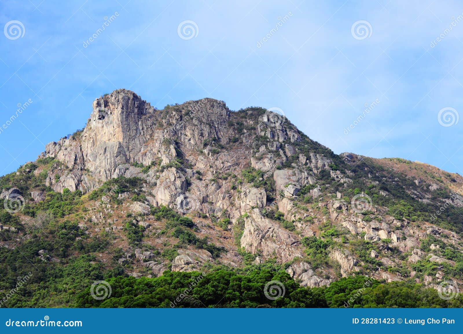 Lion Rock stock image. Image of blue, asian, green, china - 28281423