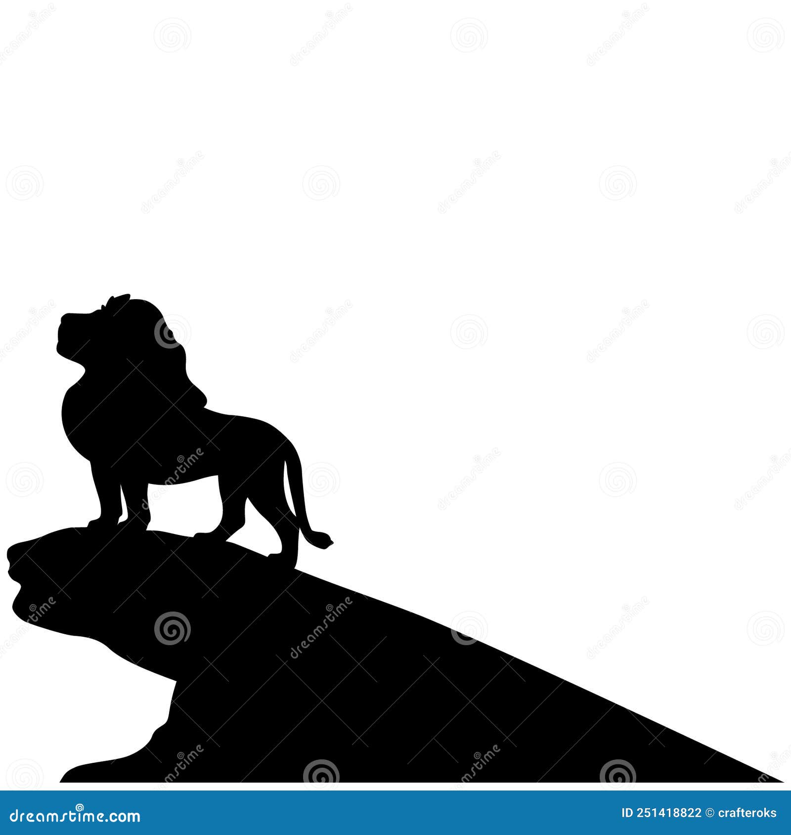 Lion on a Rock EPS Vector File Stock Vector - Illustration of file ...