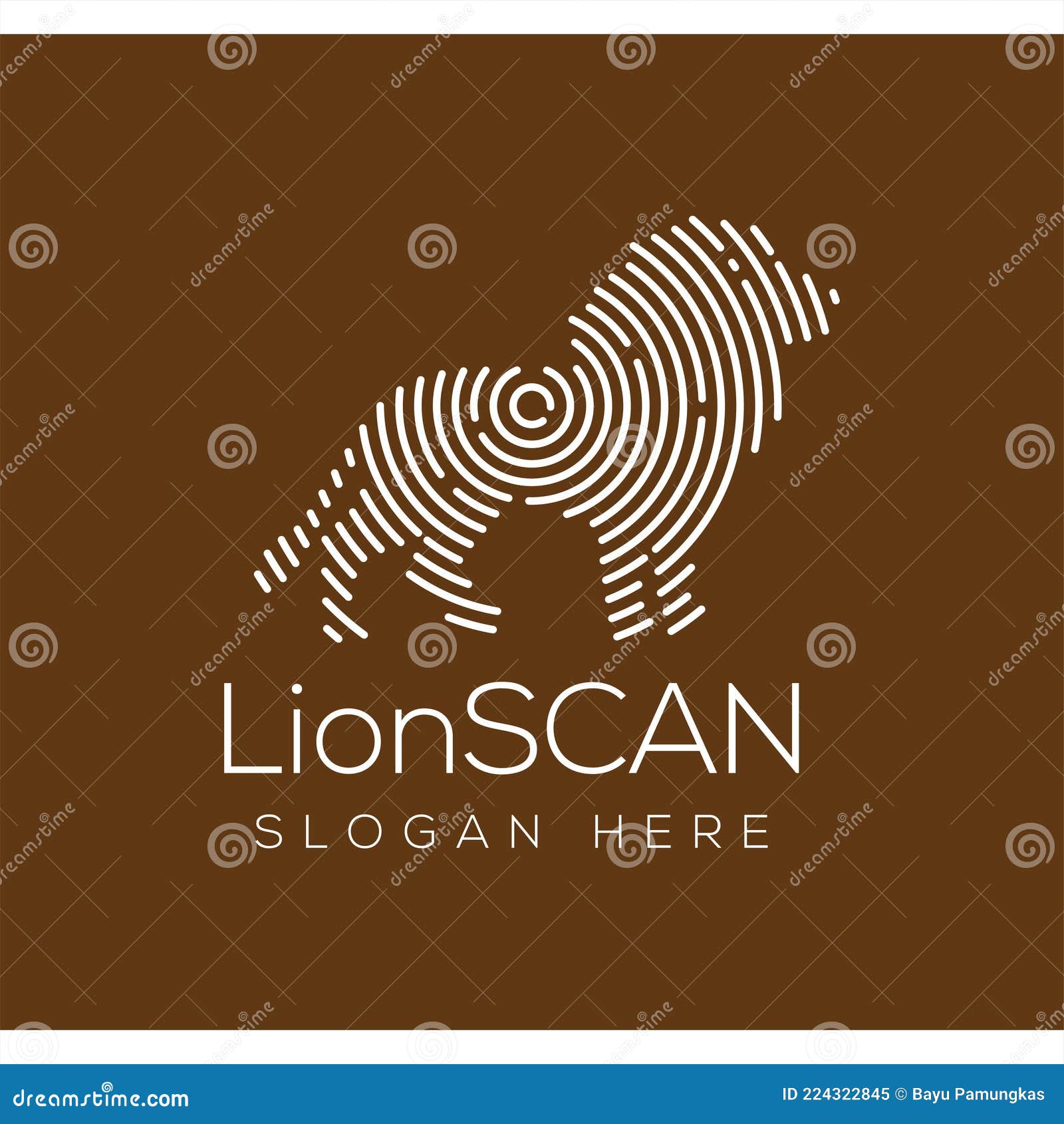 Lion Scan Technology Logo Vector Element. Animal Technology Logo ...