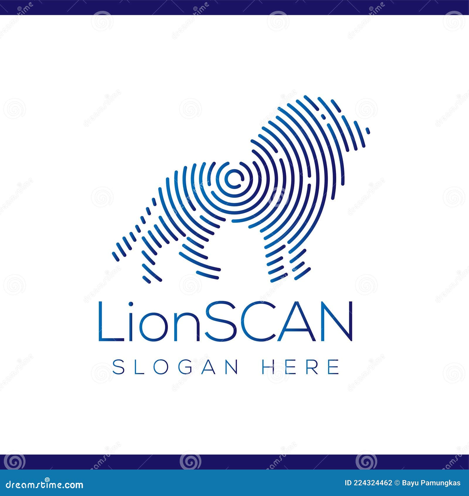 Lion Scan Technology Logo Vector Element. Animal Technology Logo ...