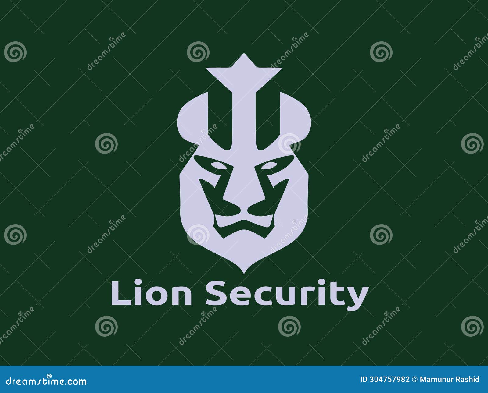 Lion Security Logo Design Vector Illustration. Stock Vector ...
