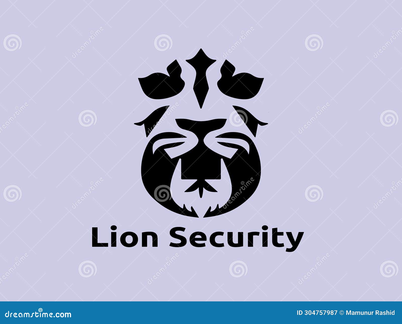 Lion security logo design stock vector. Illustration of vectors - 304757987