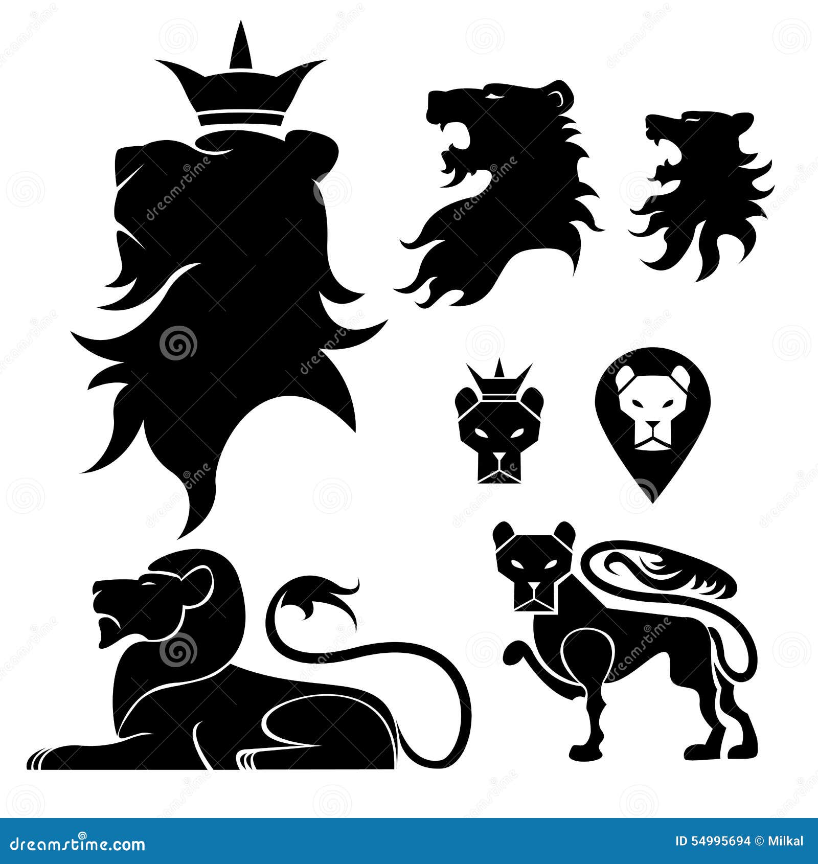 Heraldry Lion Key Logo Cartoon Vector | CartoonDealer.com #222251623