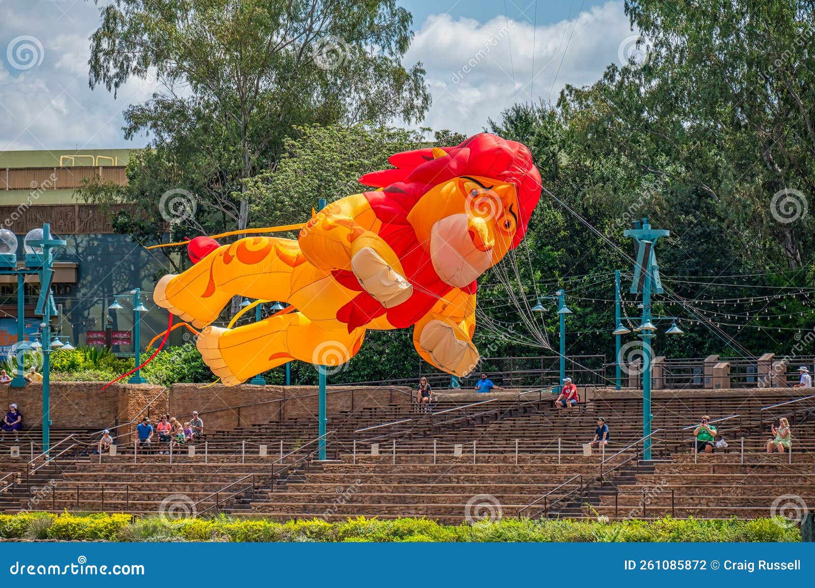 Lion Shaped Kite Flying through the Air Editorial Photography - Image ...