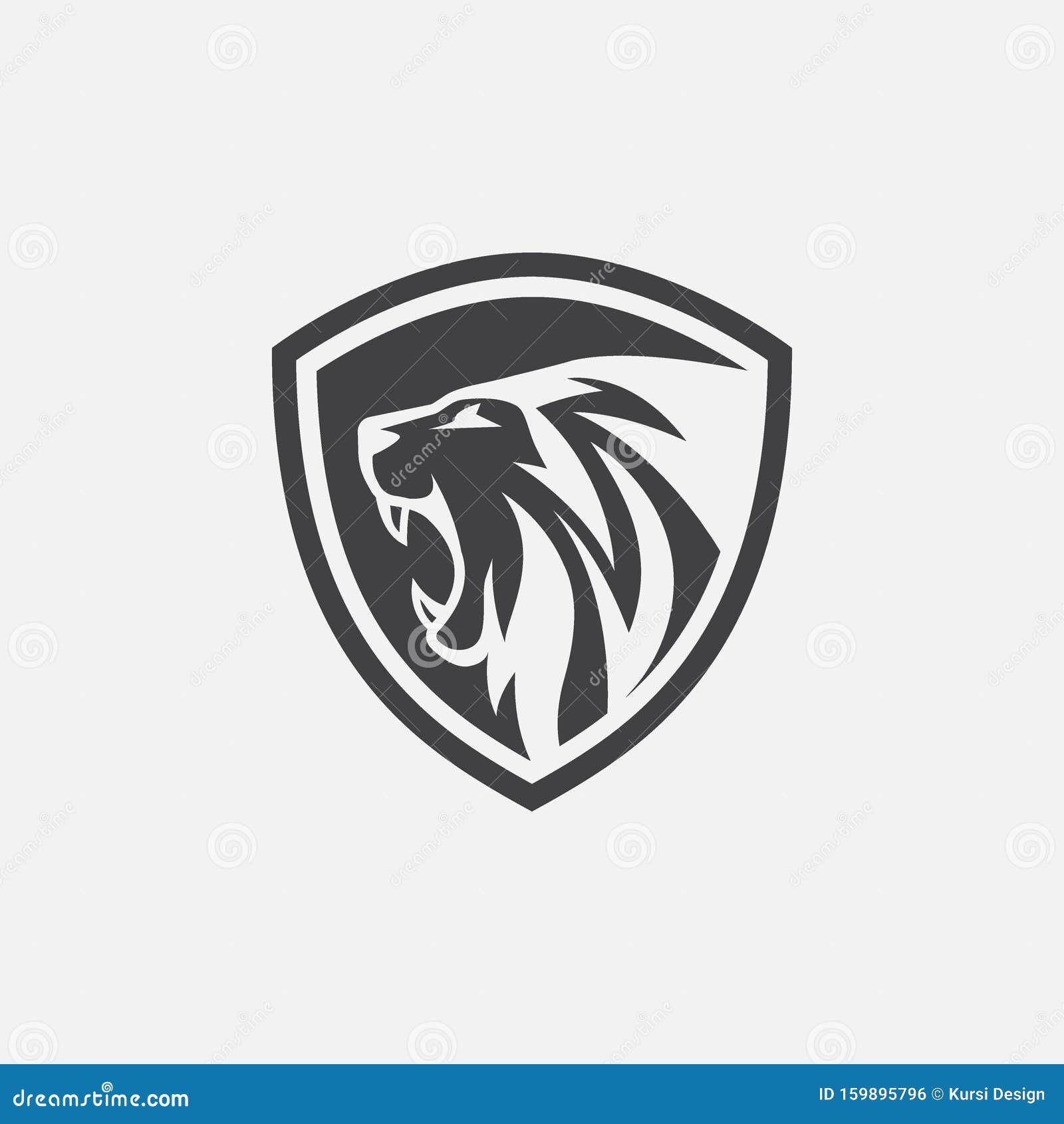 Lion shield logo stock illustration. Illustration of heraldry - 159895796