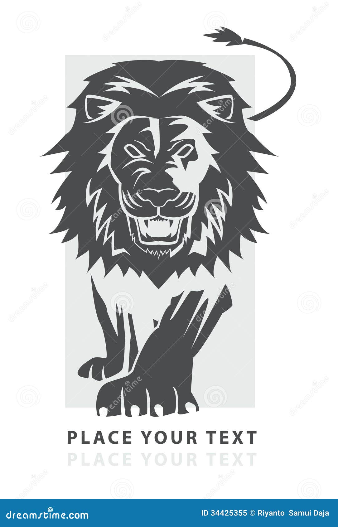 Lion Sign Logo. Leo Emblem Icon. Wild Animal Savanna. Africa Predator ...