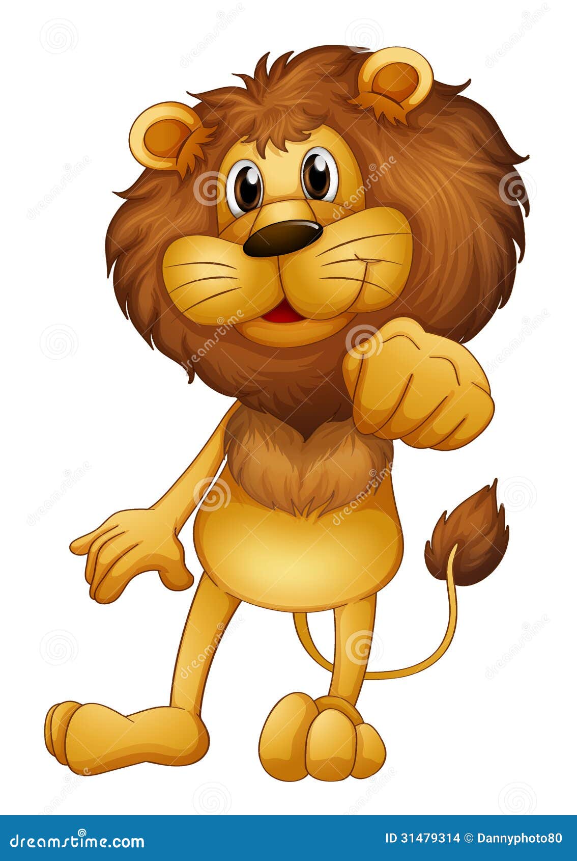 Lion Standing With Small Lion Cub. Continuous One Line Drawing. Royalty ...