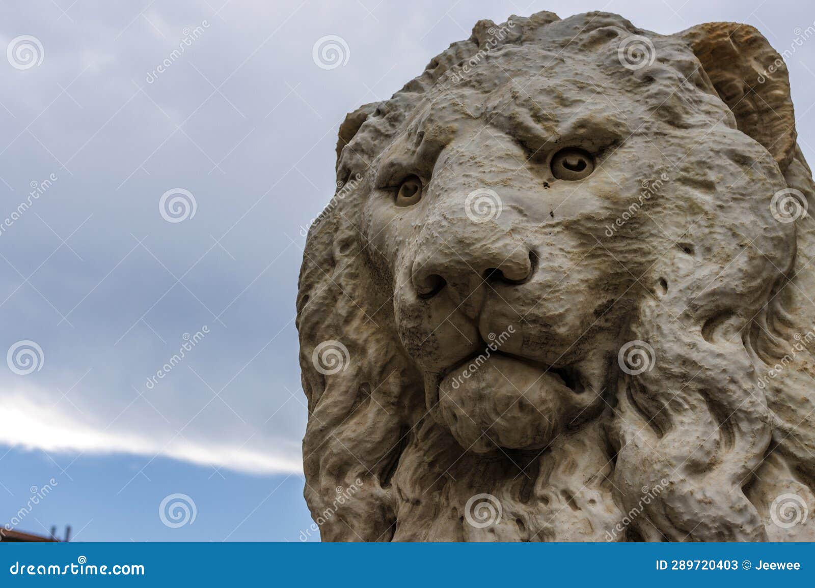 Lion Statue in Florence, Italy, Europe Stock Image - Image of santa ...