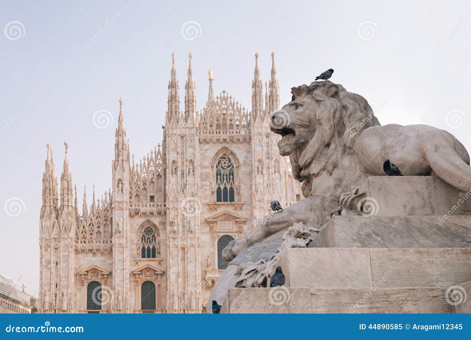 Lion statue in Milano stock image. Image of ancient, church - 44890585