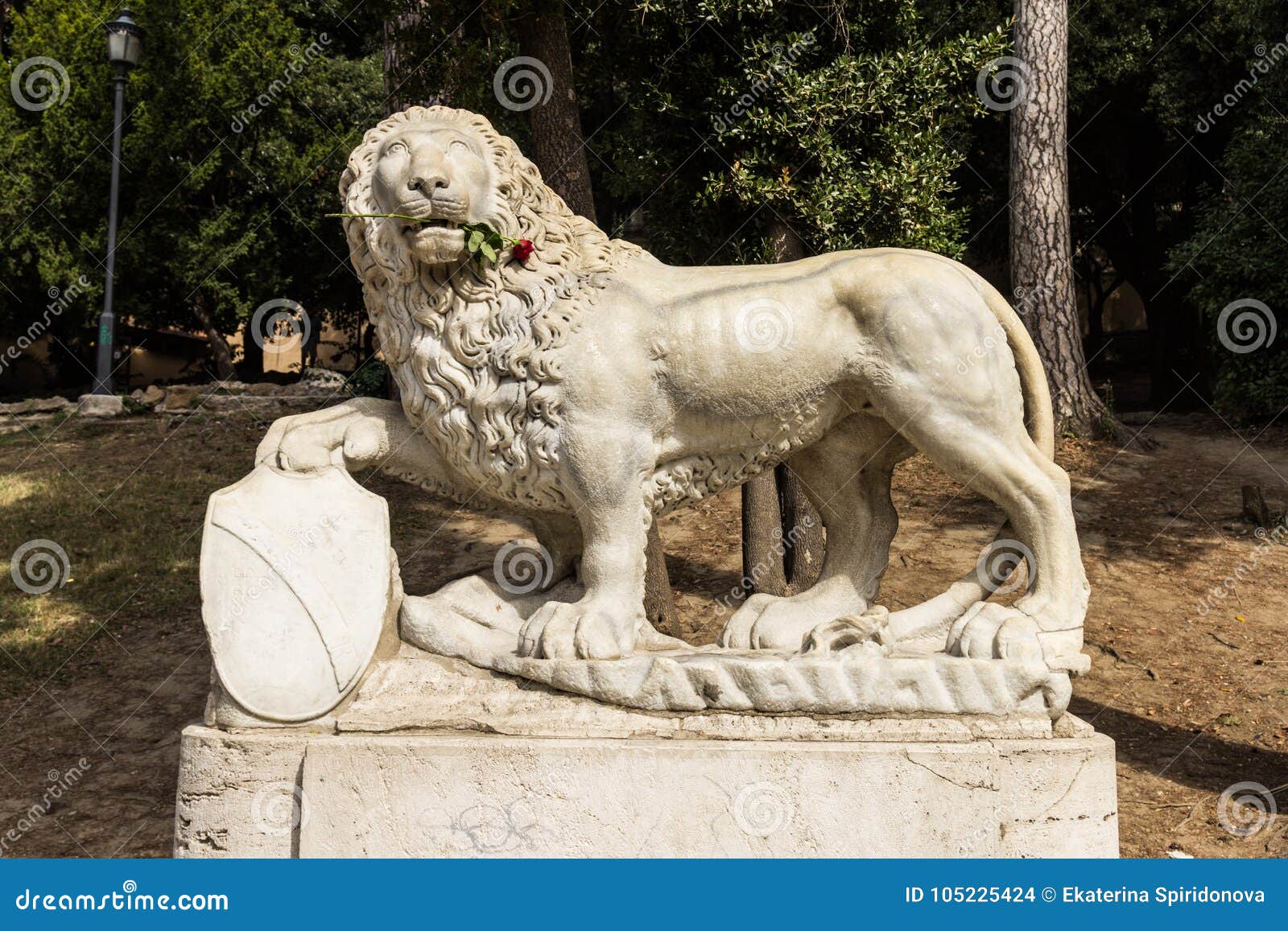 Lion statue in Rome stock photo. Image of italy, europe - 105225424