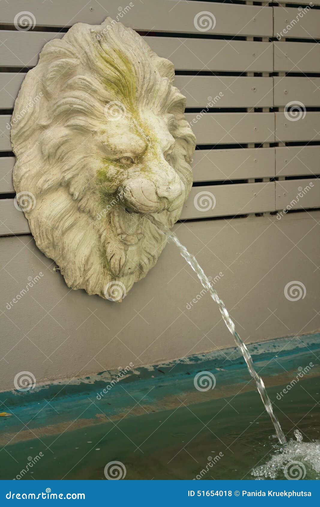 Lion Statue Spitting Water At The Park Stock Photo | CartoonDealer.com ...
