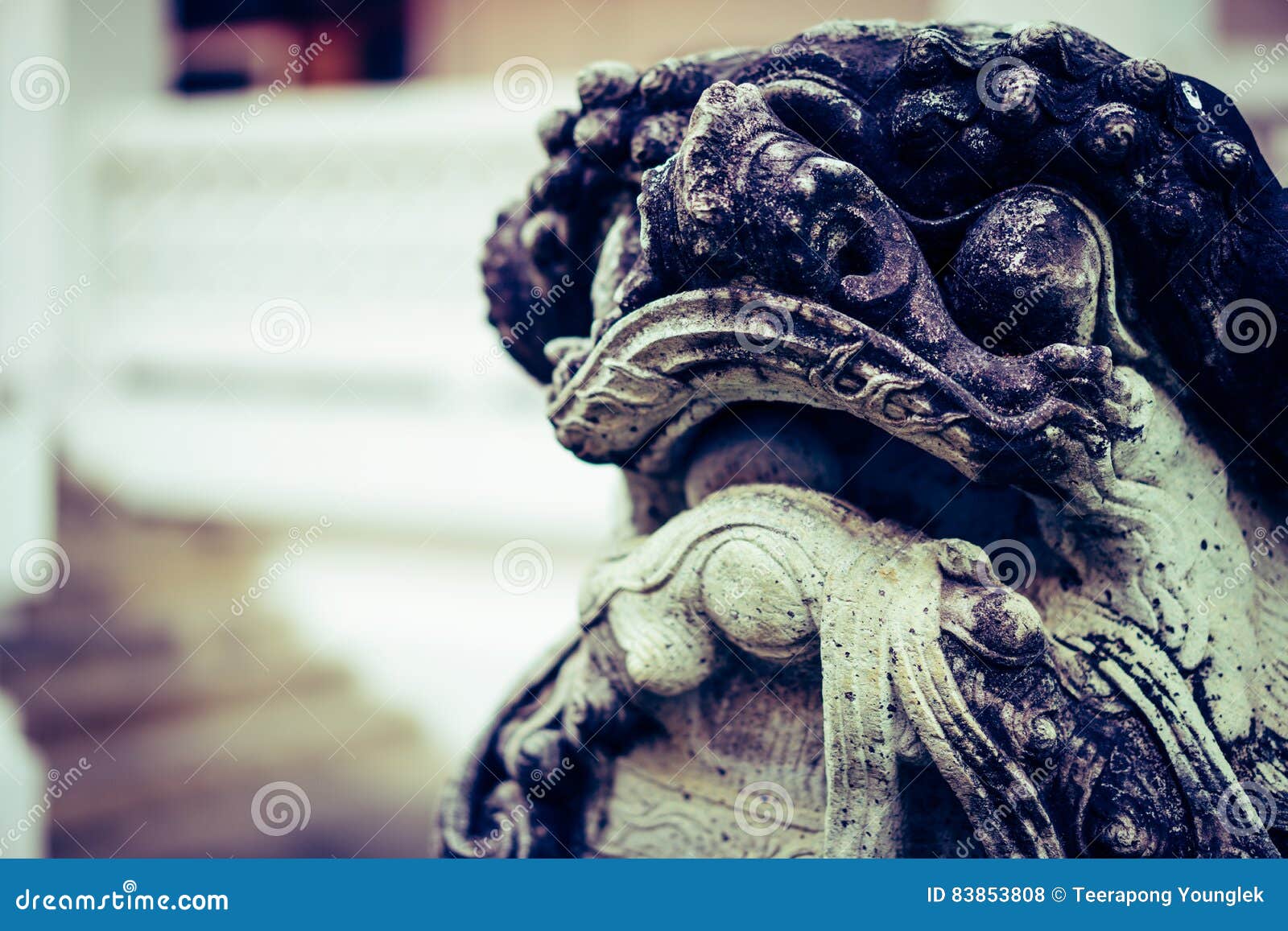 Lion Statues Made of Lime Old. Stock Photo - Image of lion, outdoors ...