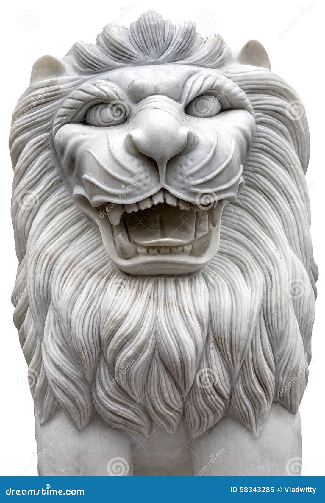 Lion stone isolated stock image. Image of marble, decoration - 58343285