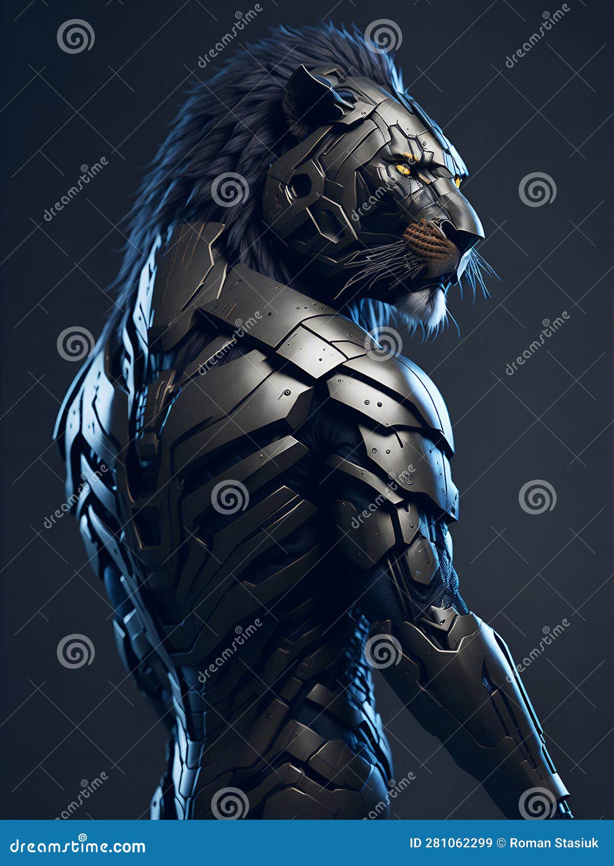 Majestic Lionheart: Humanoid Lion Draped In Regal Attire, Reclining ...