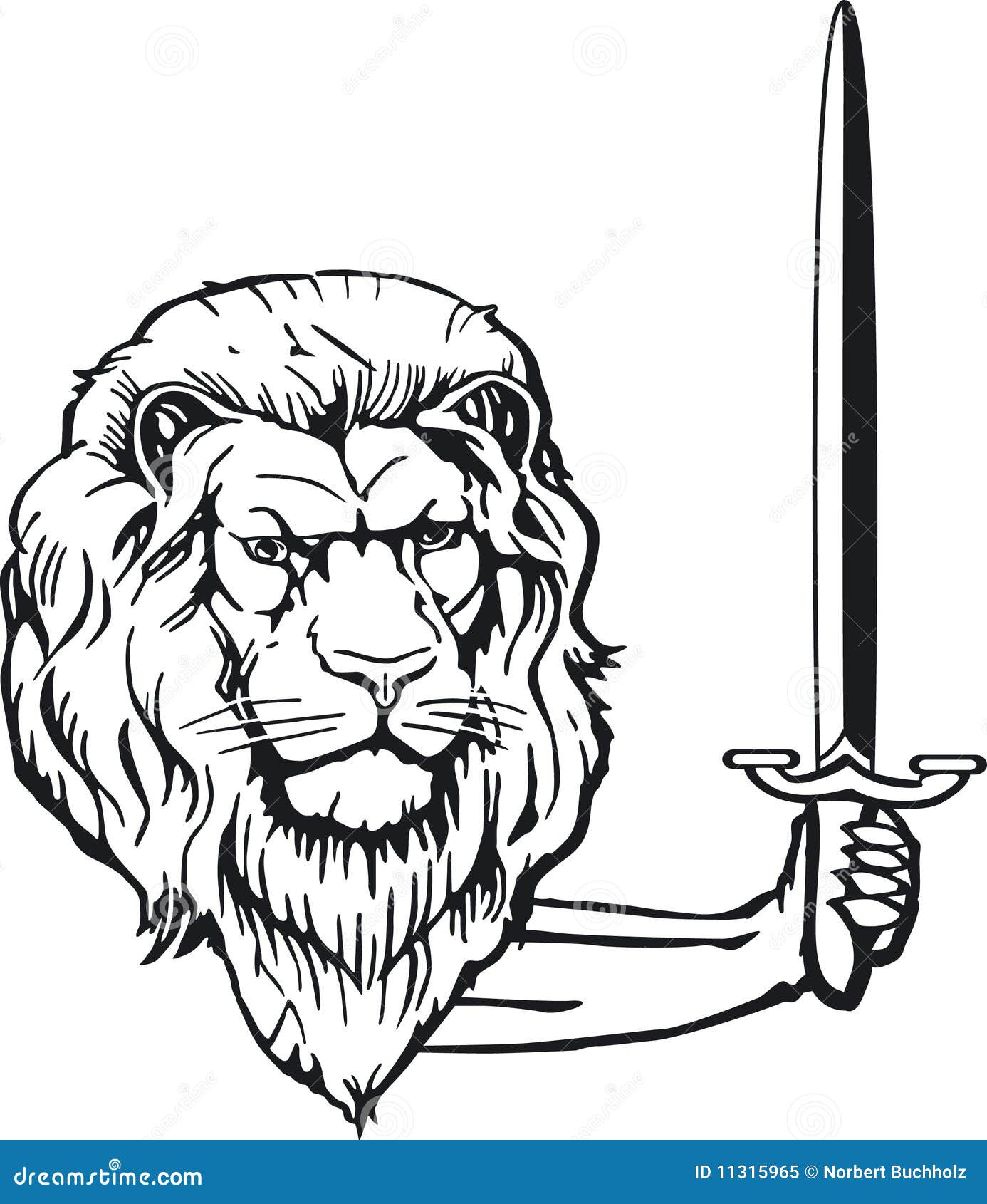 Lion With Sword Royalty Free Stock Photo - Image: 11315965