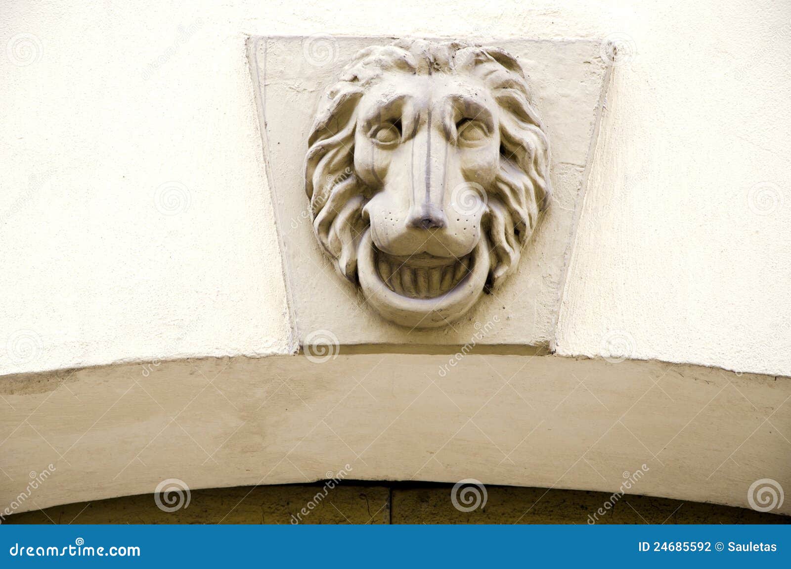 Lion Symbol on Ancient Grunge Architectural Wall Stock Photo - Image of ...