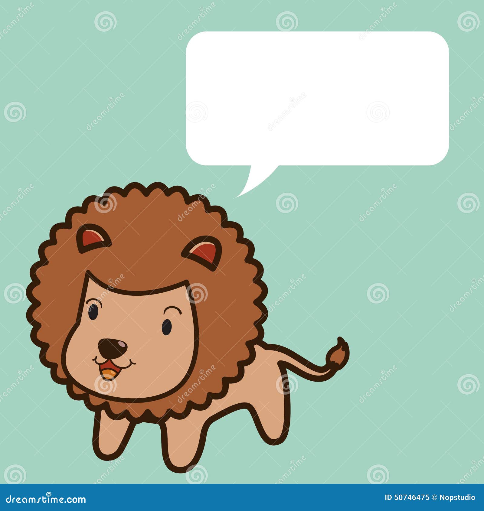 Lion talk stock vector. Illustration of cartoon, talk - 50746475