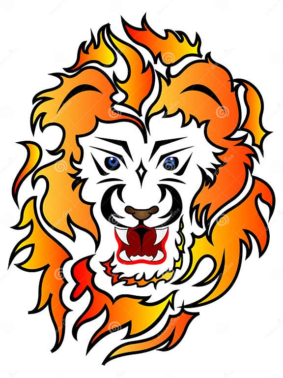 Lion Tattoo Design stock vector. Illustration of tattoo - 82265048