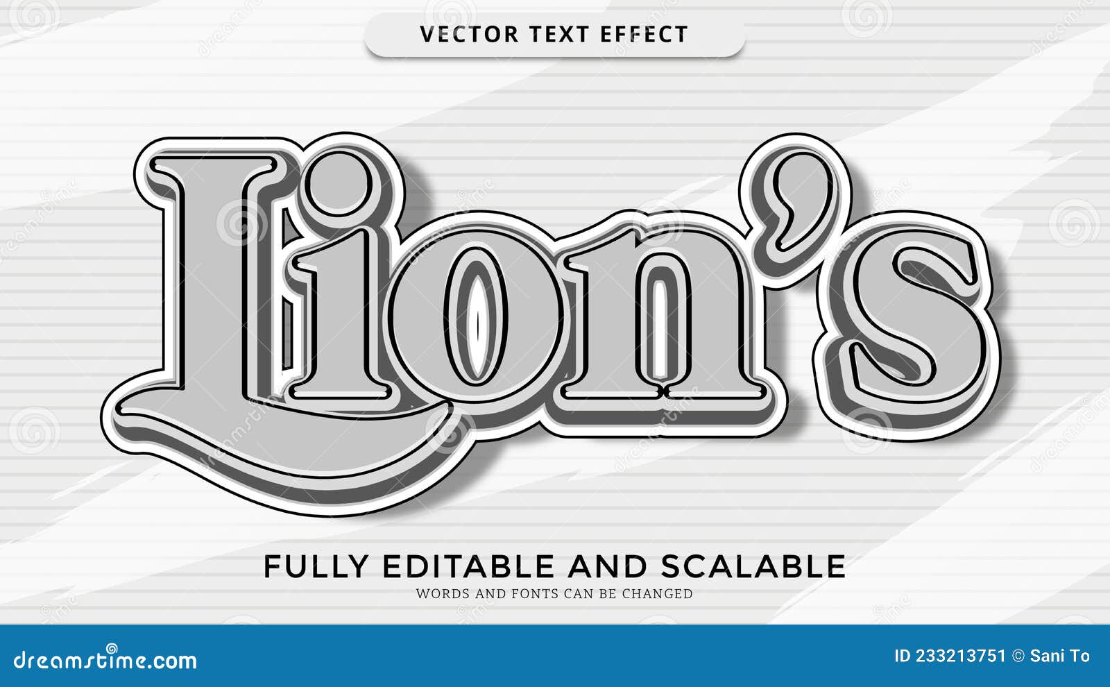 Lion Text Effect Editable Eps File Stock Vector - Illustration of logo ...