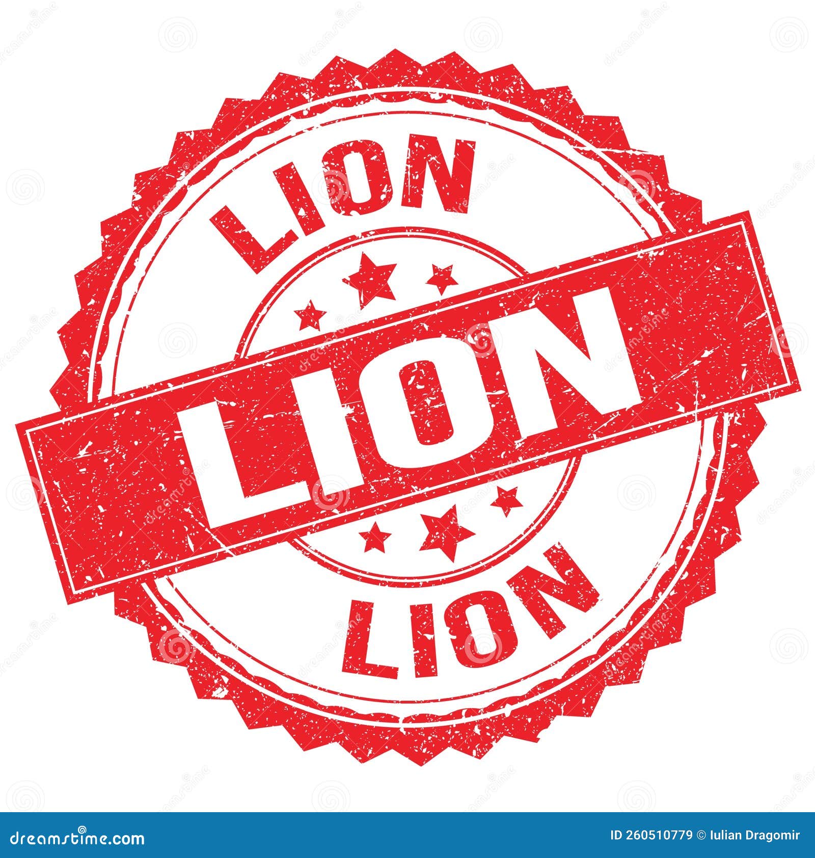 LION Text on Red Round Stamp Sign Stock Illustration - Illustration of ...