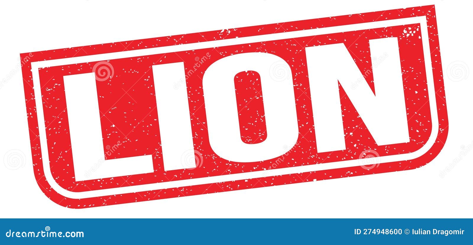 LION Text Written on Red Stamp Sign Stock Illustration - Illustration ...