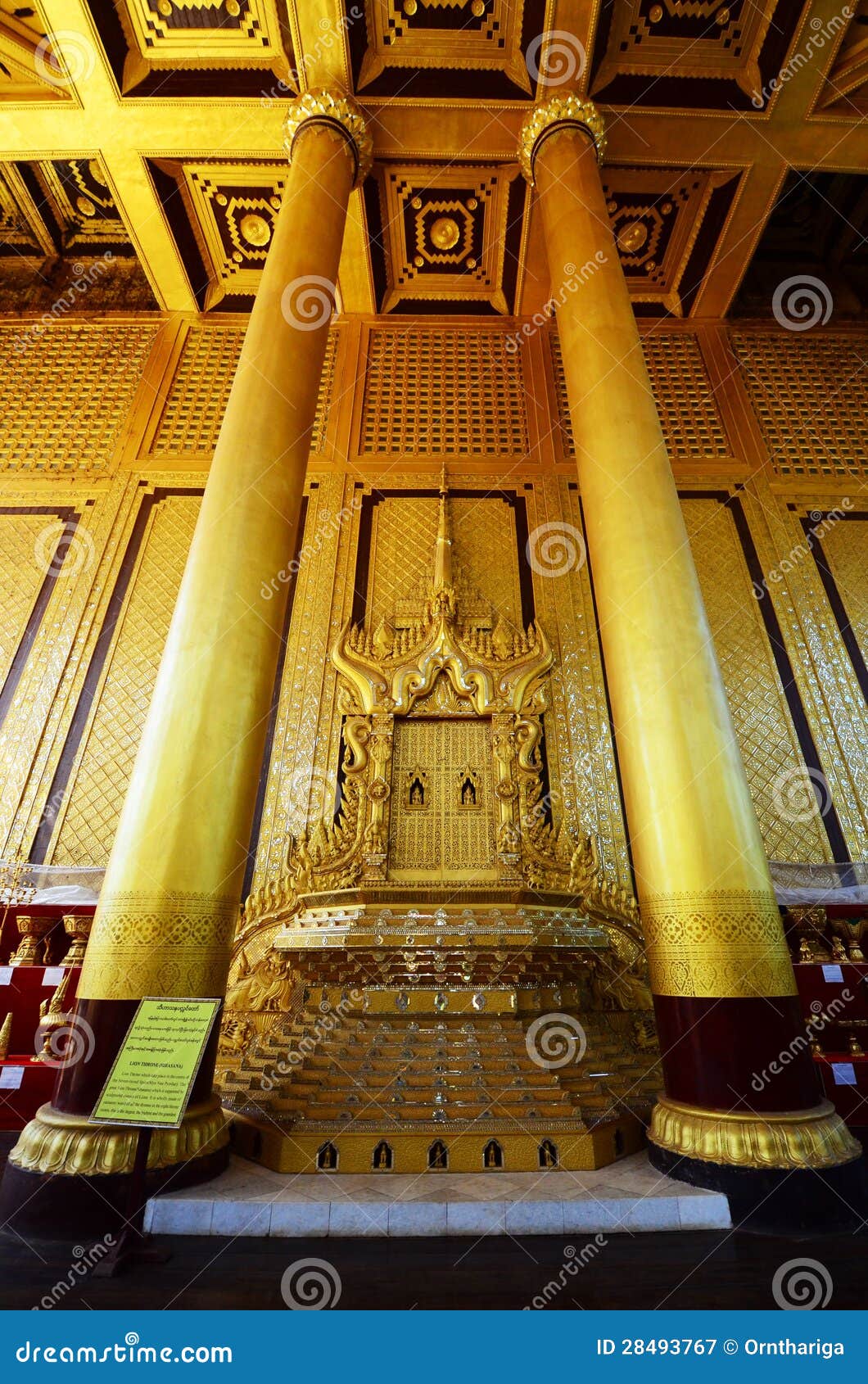 Lion throne (Sihasana) stock image. Image of golden, palace - 28493767
