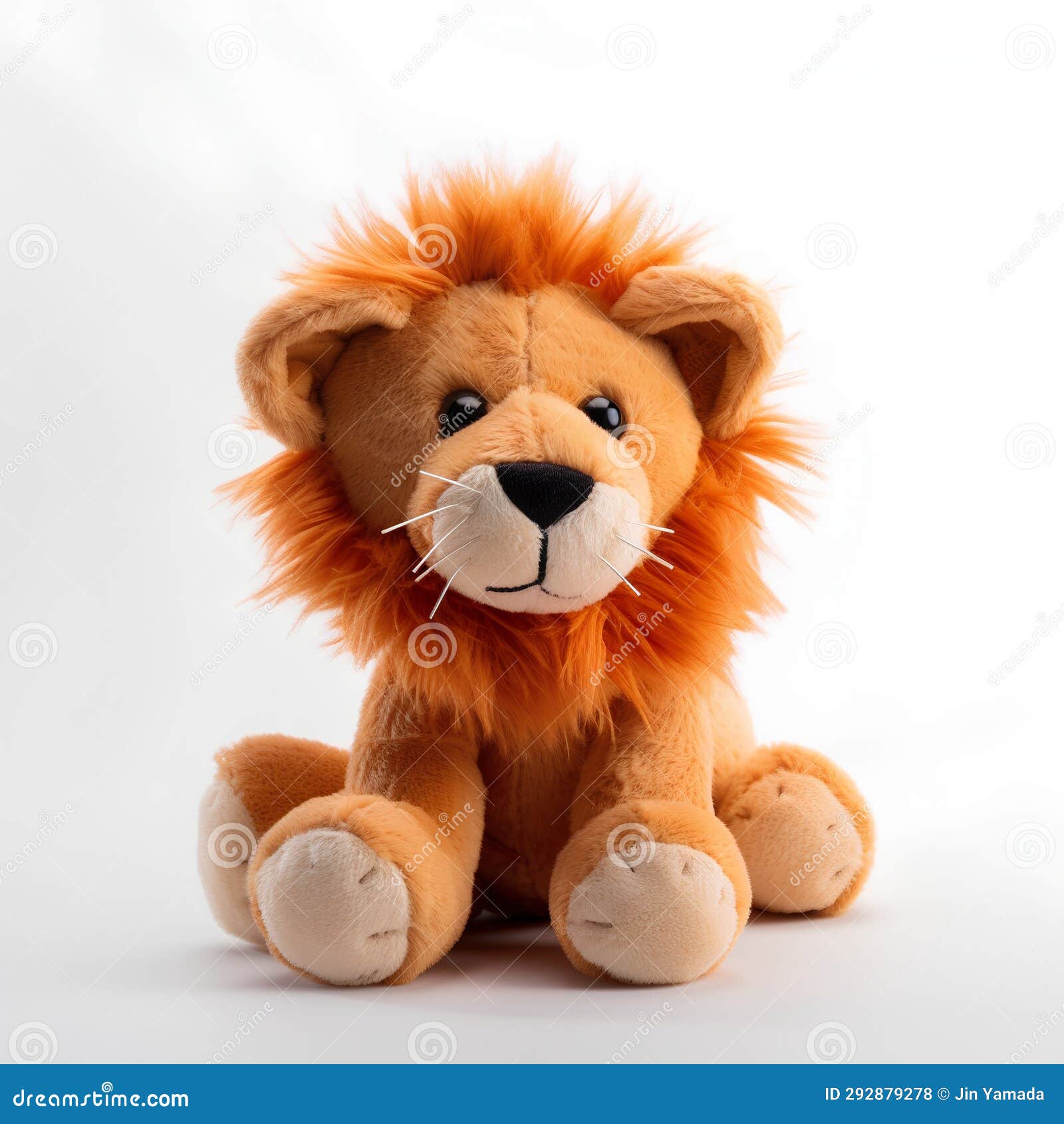 Lion Toy Isolated on White Background, Soft Toy for Kids. Stock ...