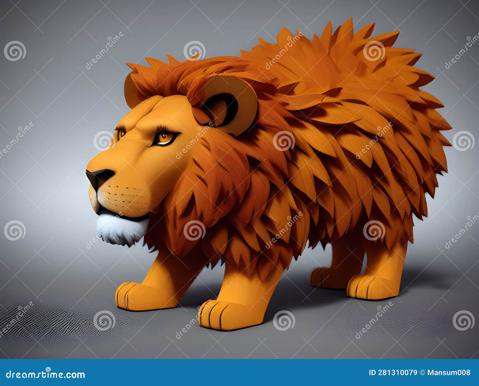 Lion Toy in the Style of Art , Ai Generated Stock Image - Image of lion ...