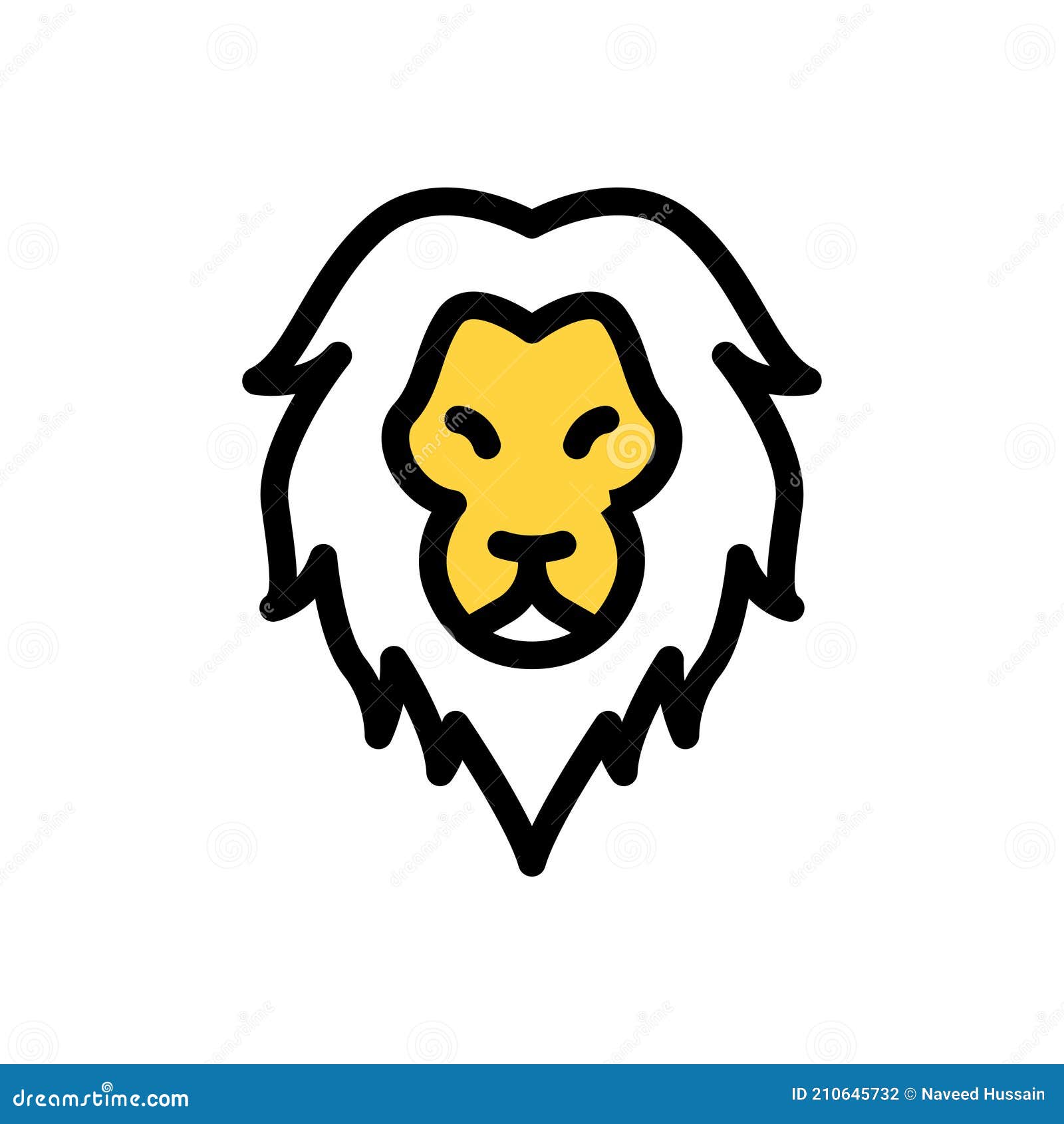 Lion stock vector. Illustration of mane, vector, wildlife - 210645732