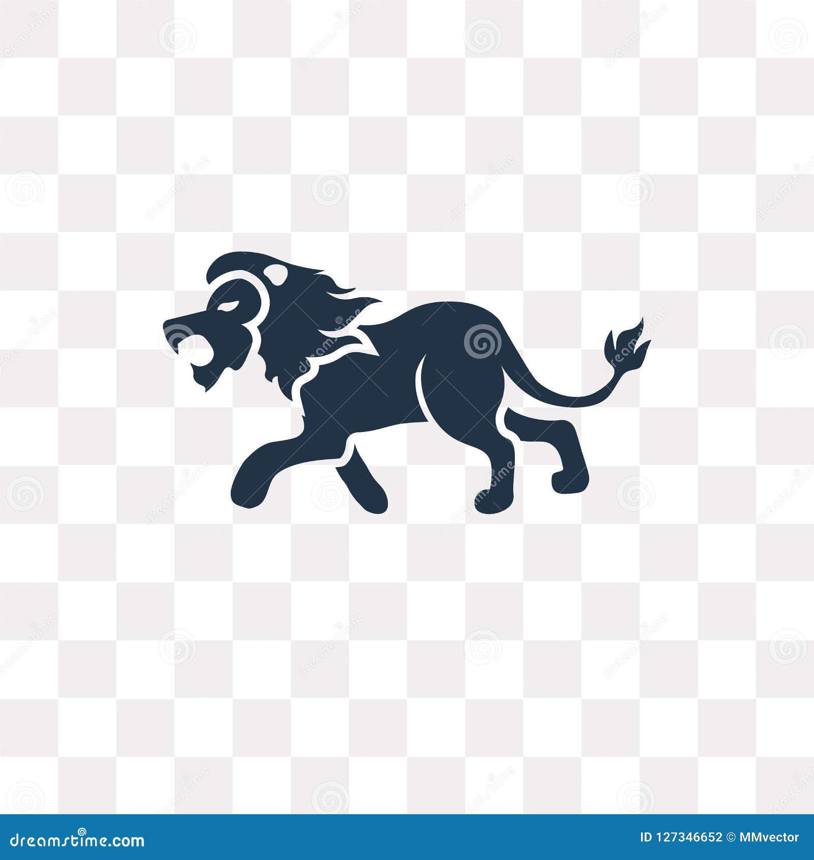 Lion Vector Icon Isolated on Transparent Background, Lion Trans Stock ...