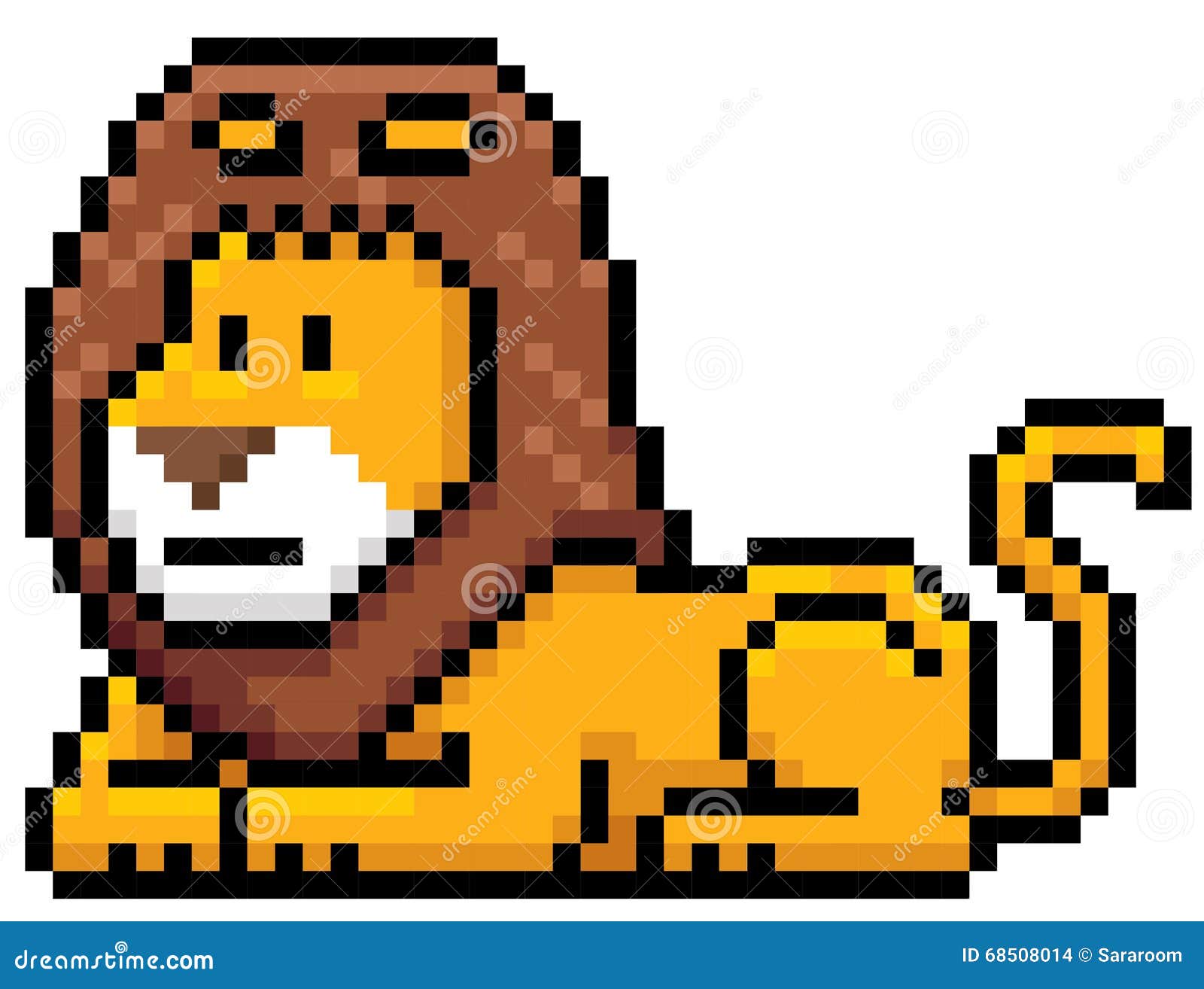 Lion stock vector. Illustration of cute, savage, mammal - 68508014