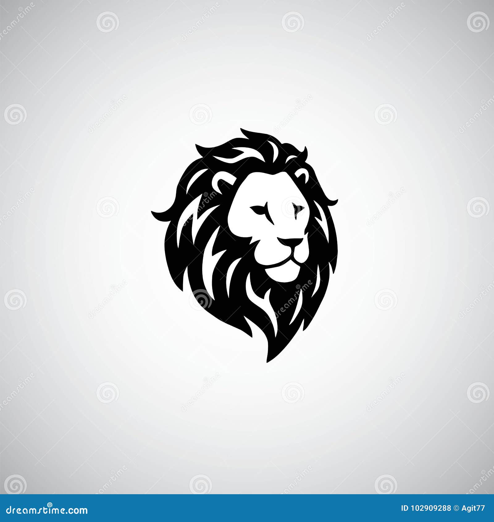 Lion Vector Logo Template ilustración del vector. Ilustración de melena ...