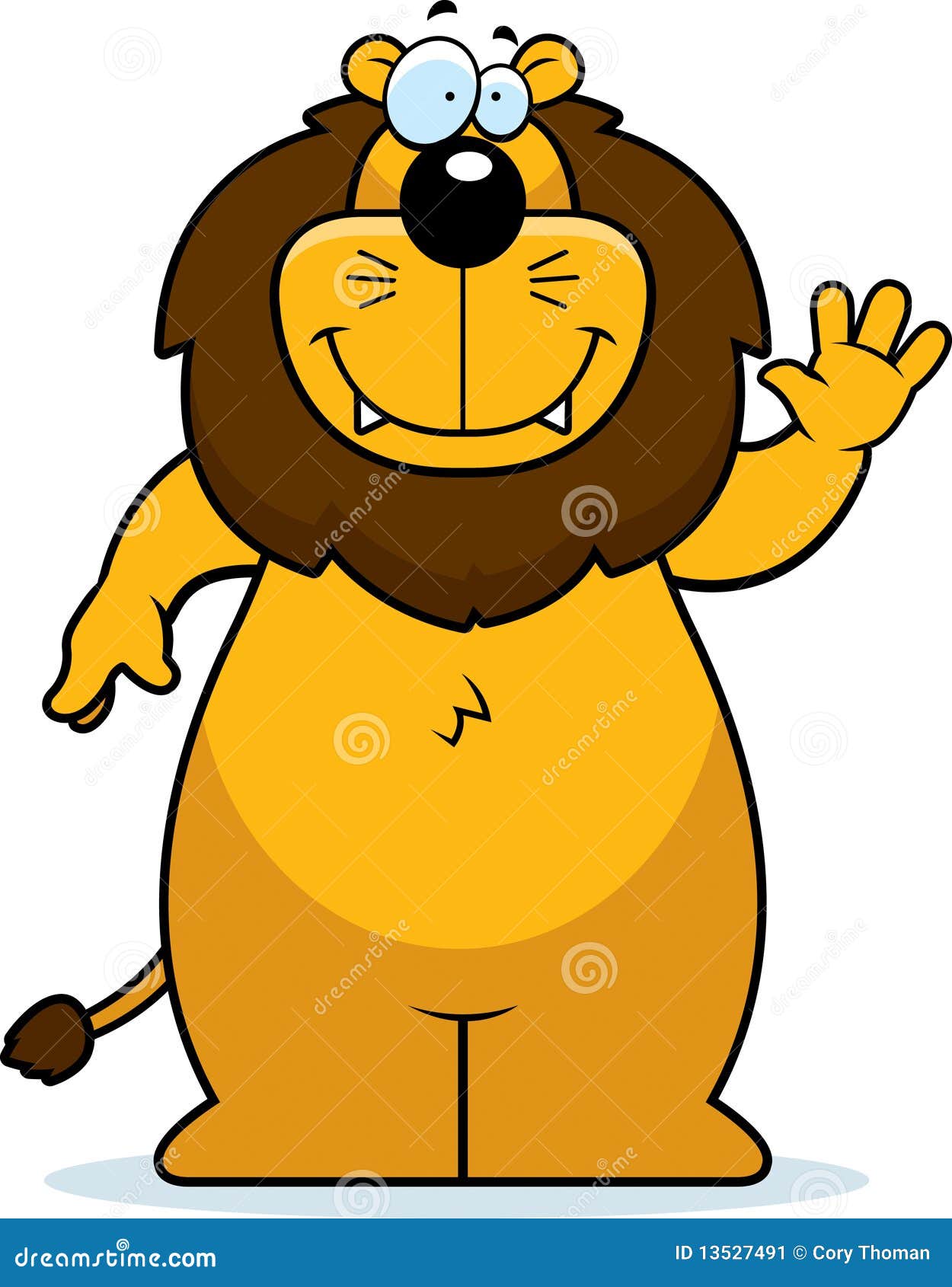Lion Waving stock vector. Illustration of standing, greeting - 13527491