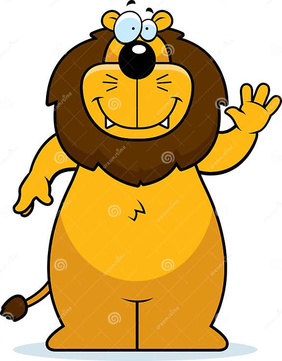 Lion Waving stock vector. Illustration of standing, greeting - 13527491