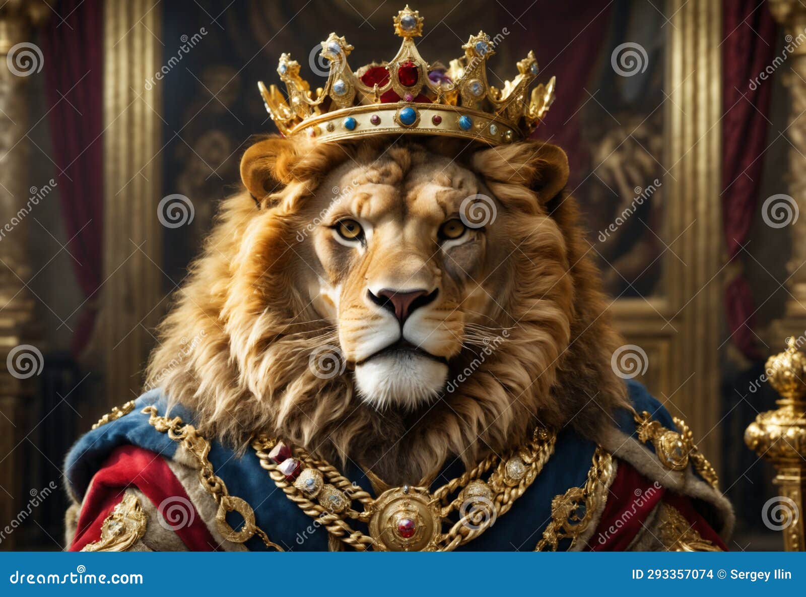 Lion With Chain Around Neck Royalty-Free Stock Image | CartoonDealer ...