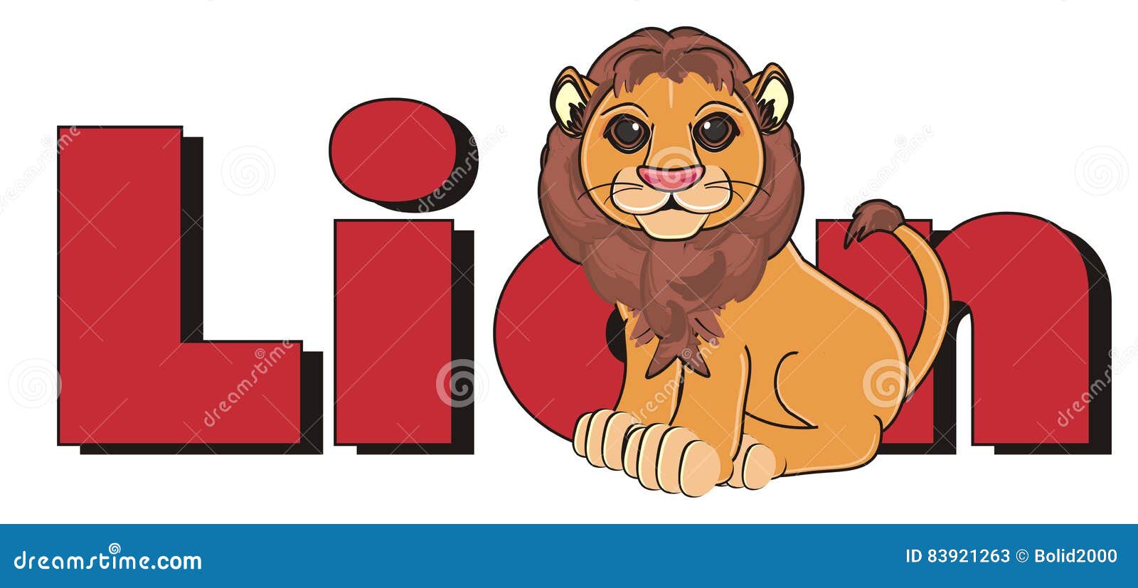 Lion - 3d Word Purple On White Background. Render Furry Letters. Design ...