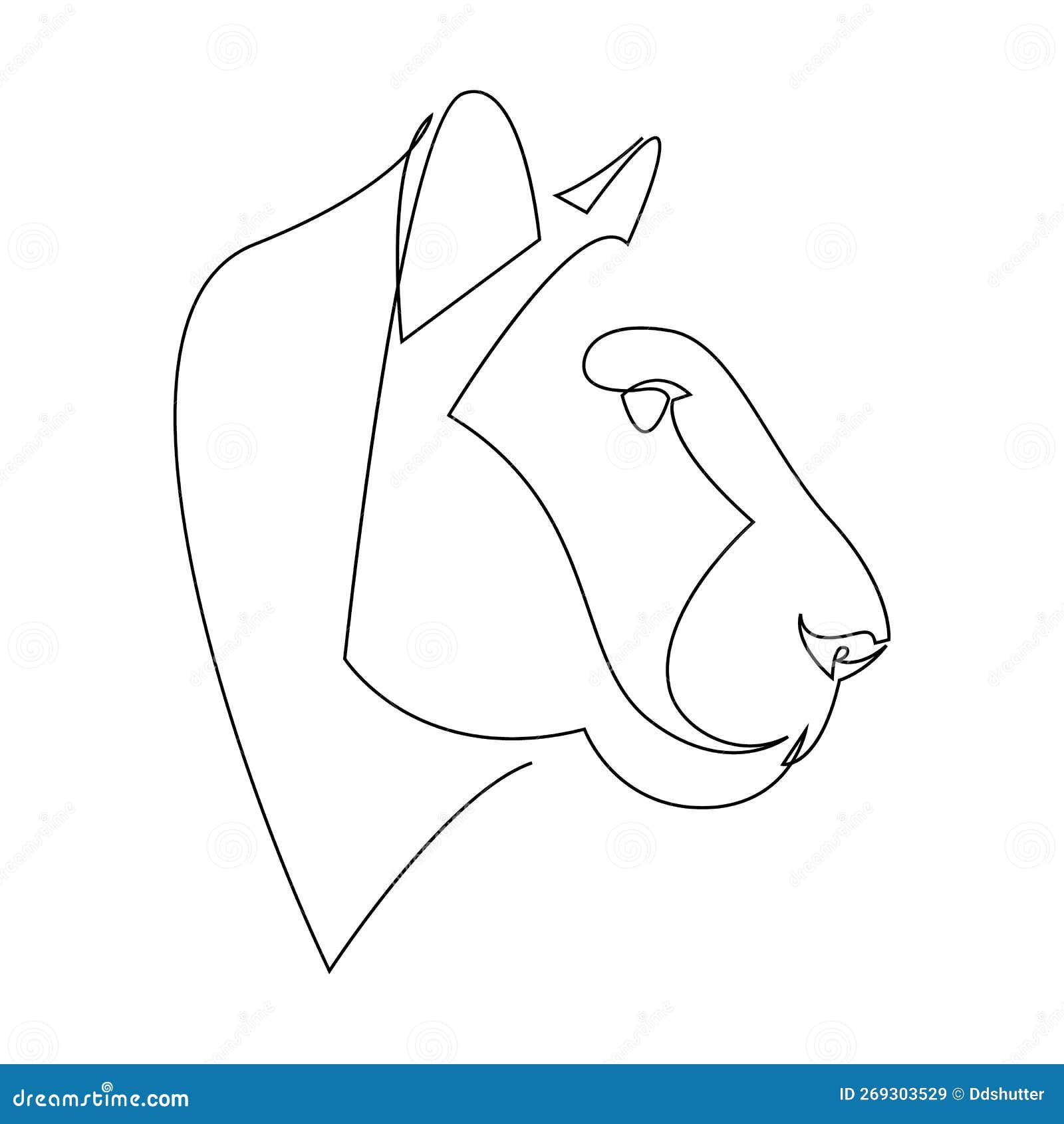 Lioness Line Drawing